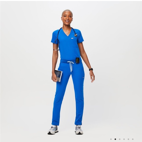 Figs | Other | Figs Yola Skinny High Waisted Bottoms Only Royal Blue ...